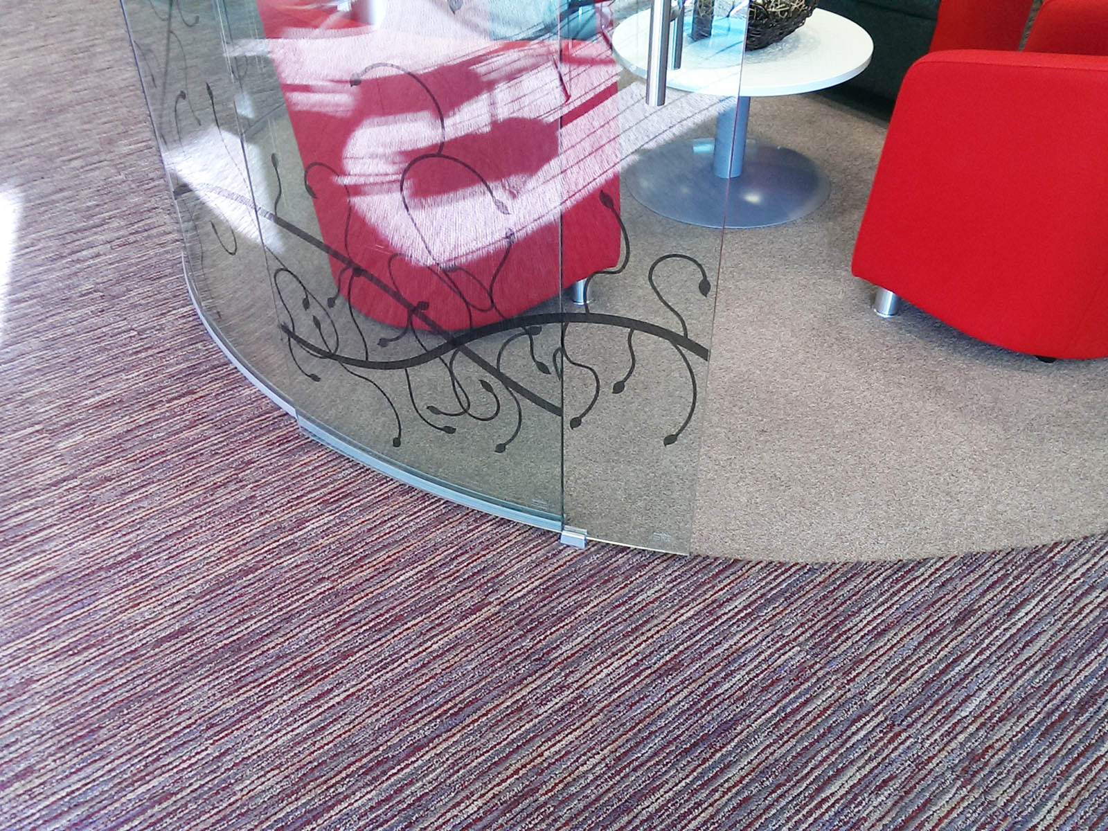 Curved Glass Frameless Office Partitioning