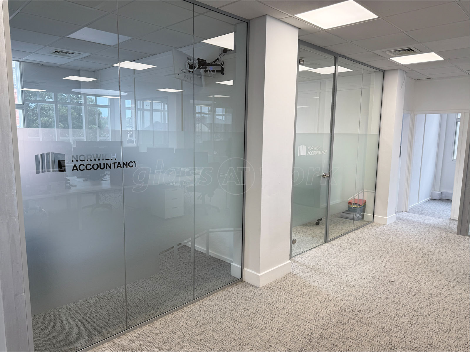 Glass Partitions at Norwich Accountancy (Norwich, Norfolk): Acoustic ...