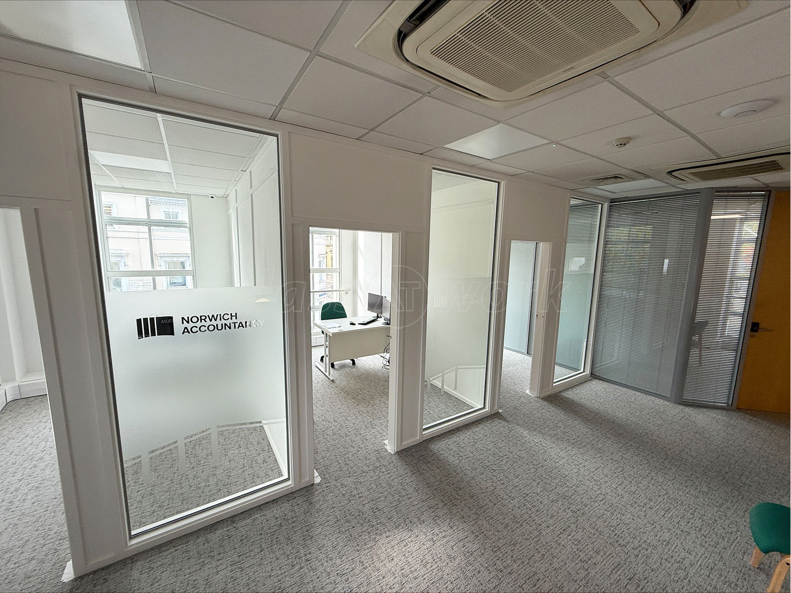 Glass Partitions at Norwich Accountancy (Norwich, Norfolk): Acoustic ...