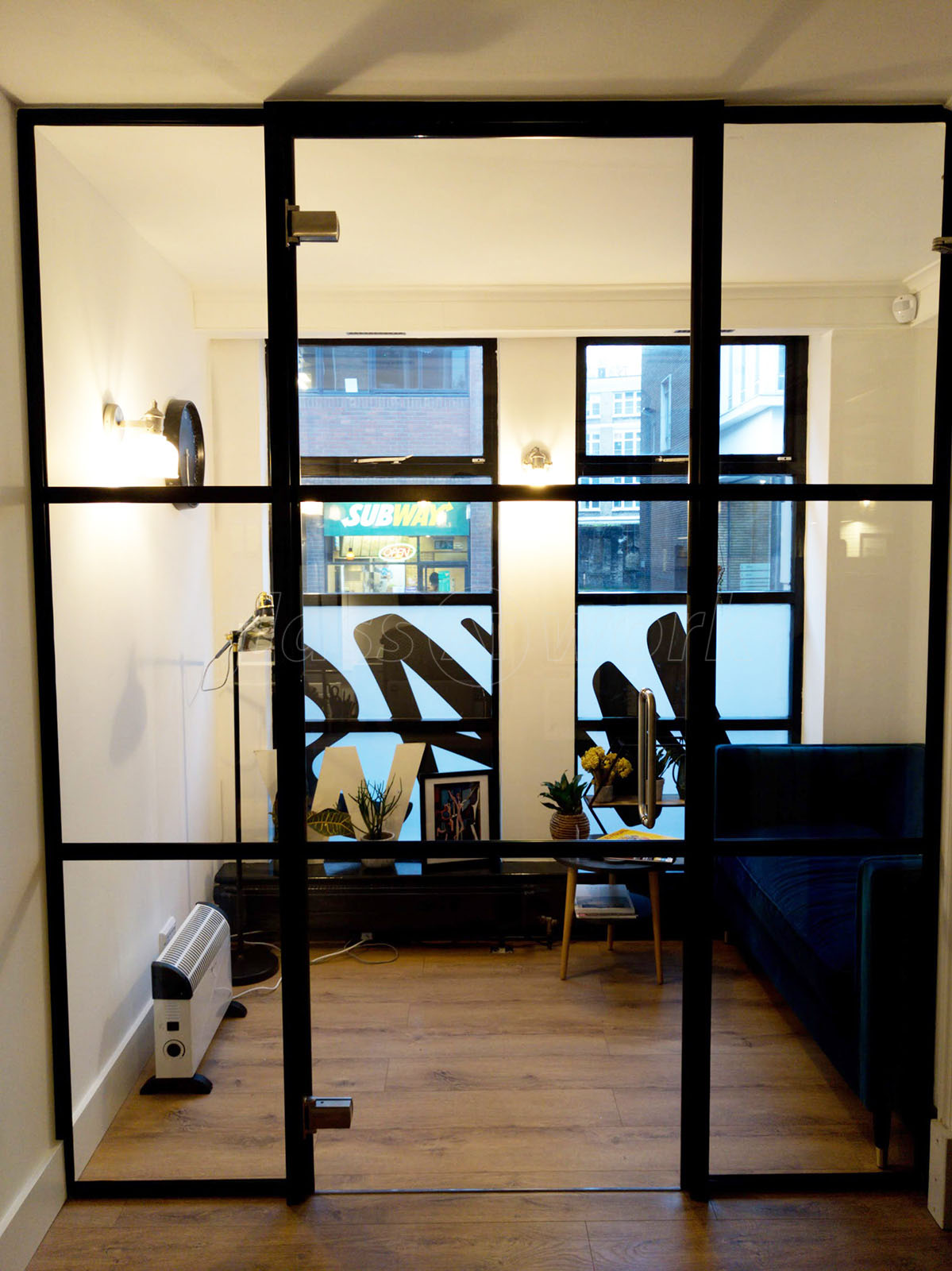 Glass Partitions at Wash Post Ltd (City of London, London): Black ...