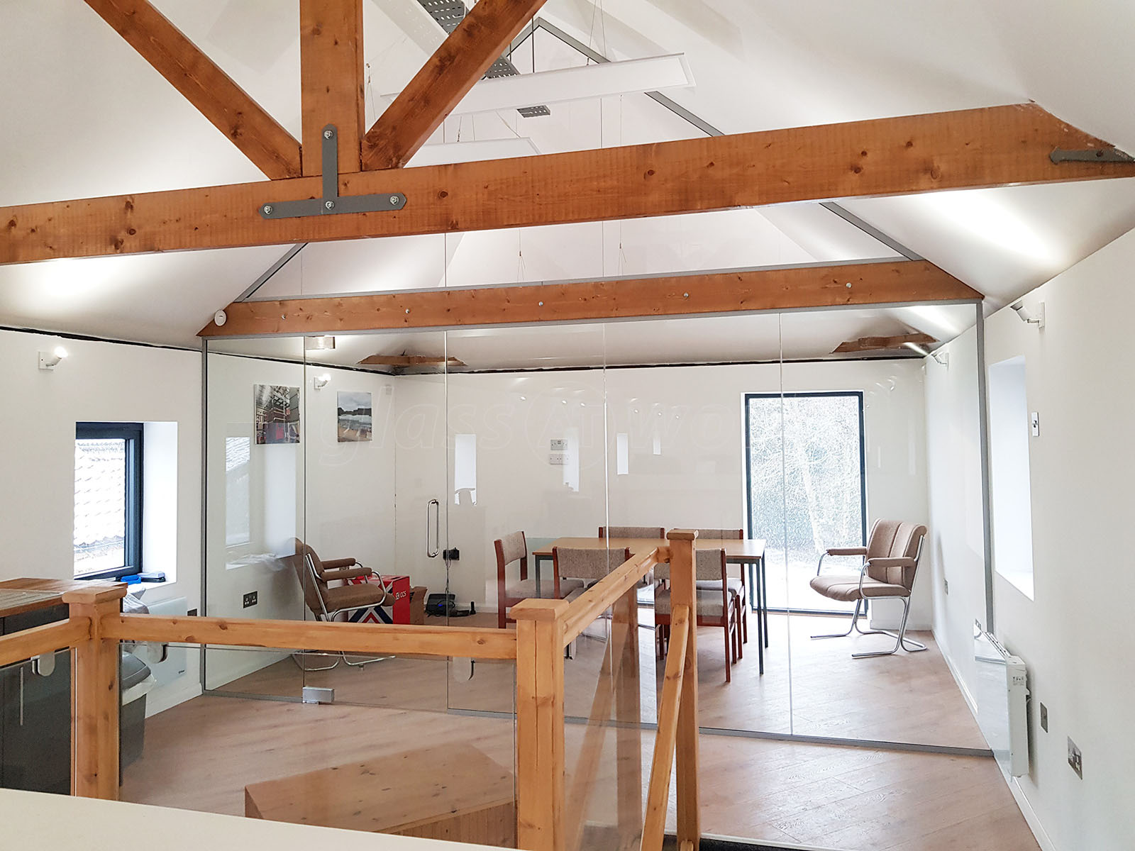 Glass Partitions at K & MJ Noble (Brough, North Yorkshire): Frameless ...