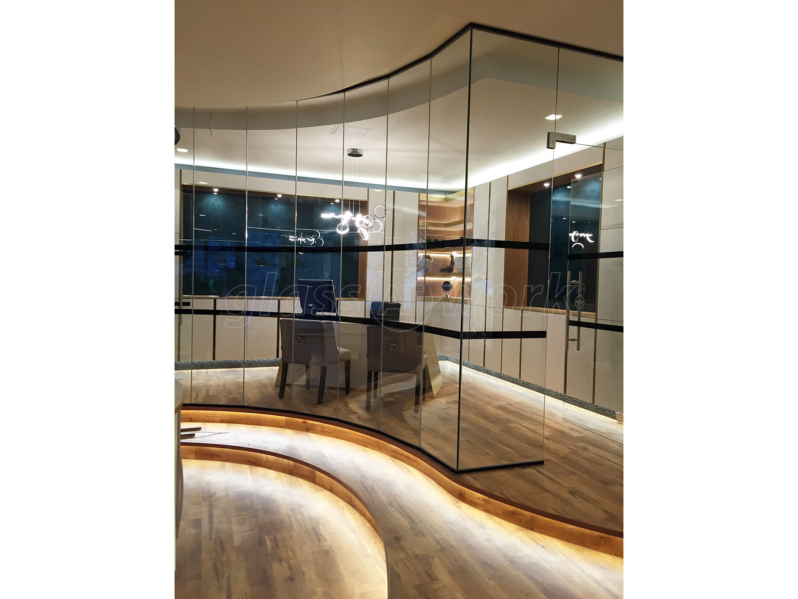 Glass Partitioning at Spot This Space (Wembley, London): Faceted Glass ...