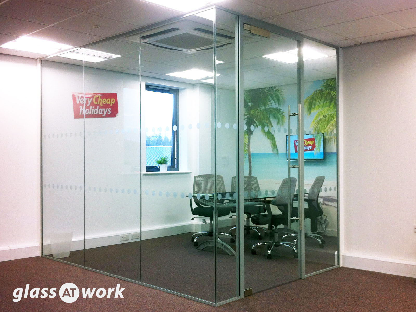 Acoustic Single Glazed Glass Office Partitioning